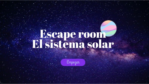 ESCAPE ROOM EL SISTEMA SOLAR