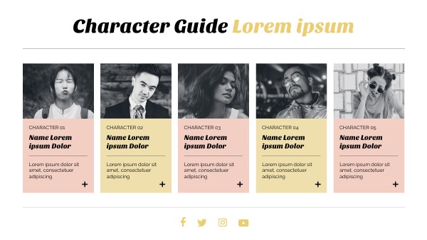CHARACTER GUIDE II | Genially