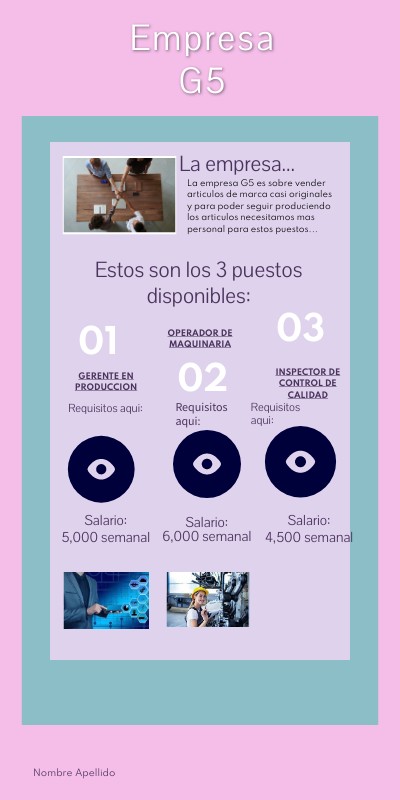 Anuncio de puestos | Genially