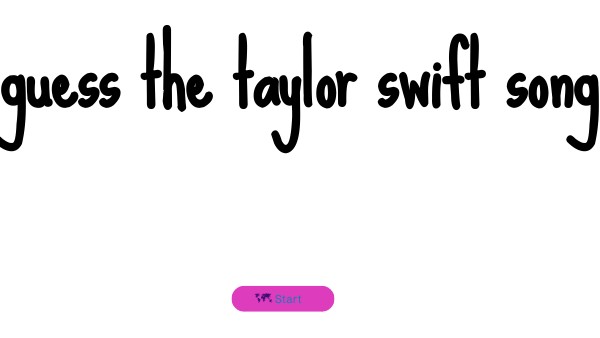 guessing games taylor swift