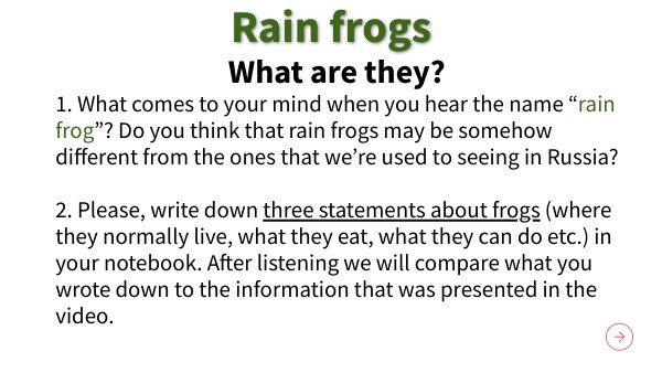 rain frogs | Genially