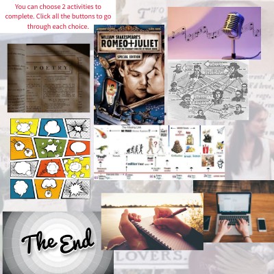 Romeo and Juliet Choice Board Project