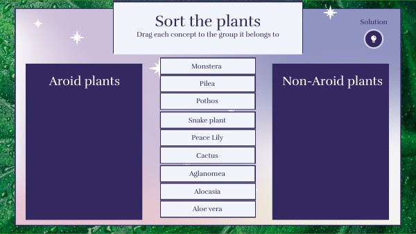 Sort the Plants | Genially