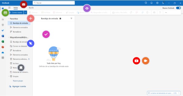 Imagen interactiva tips de como usar Outlook | Genially