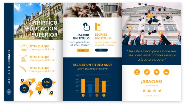 Tríptico Educación Superior | Genially