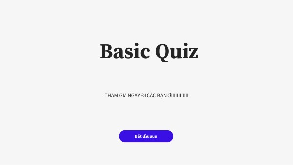 Basic Interactive Quiz | Genially