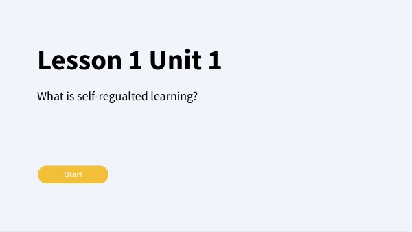 Lesson 1 Unit 1 Introduction to SRL | Genially