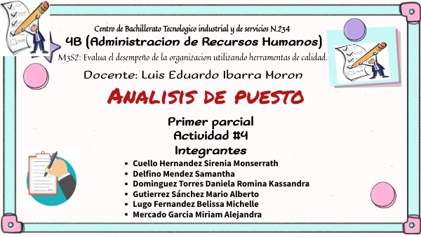 Analisis de puesto; Chofer Repartidor M3S2 | Genially