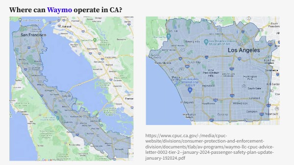 Where can Waymo operate in CA? | Genially