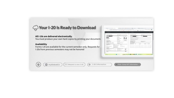 Your I-20 Is Ready - Post Completion Recommendation | Genially