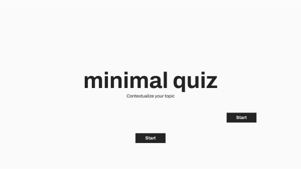 Quiz minimal | Genially