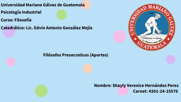 Filósofos Presocráticos | Genially