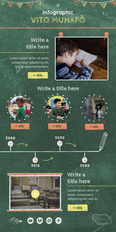 ANIMATED CHALKBOARD VERTICAL INFO | Genially