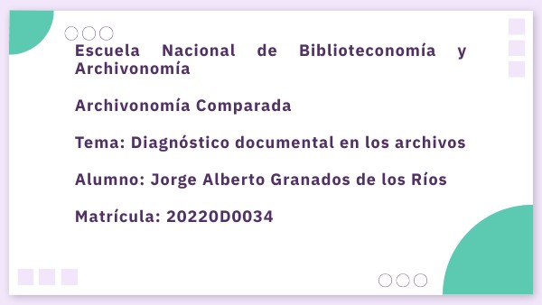 Diagnóstico documental | Genially