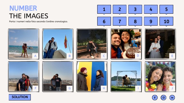 NUMBER THE IMAGES | Genially