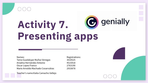 Activity 7. Presenting apps | Genially
