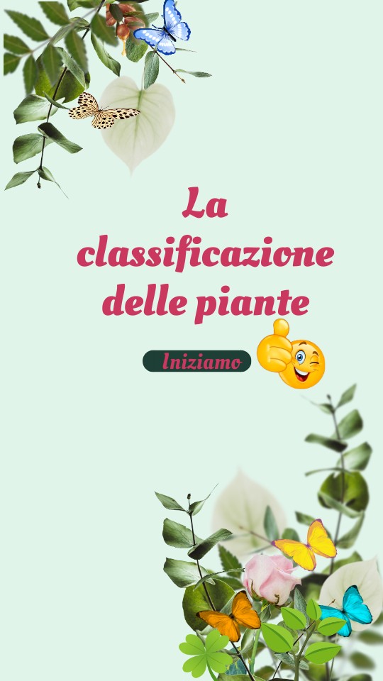 La classificazione delle piante
