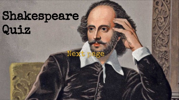 Shakespeare quiz