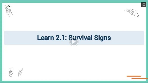 Learn 2.1 Survival Sign