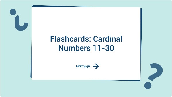 Learn 3.5 Cardinal Numbers 11-30