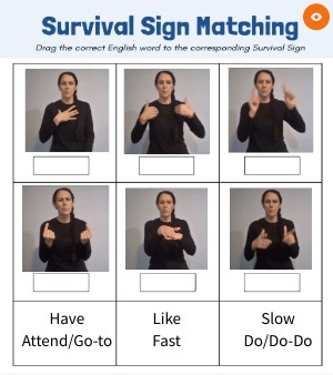 Matching Survival Signs