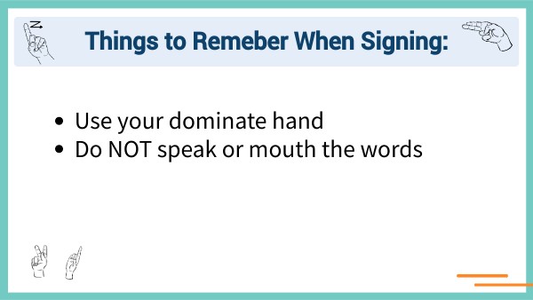 Things to remember when signing | Genially