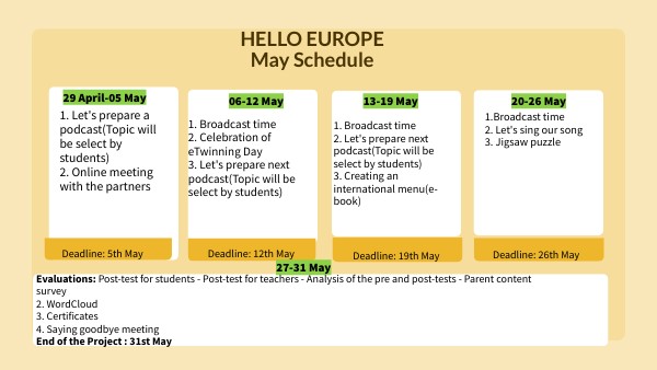 Copy - Copy - WEEKLY CALENDAR May | Genially