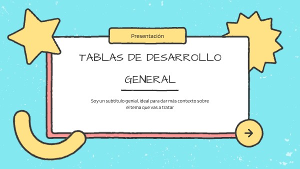 Tablas de desarrollo 0-3 años | Genially