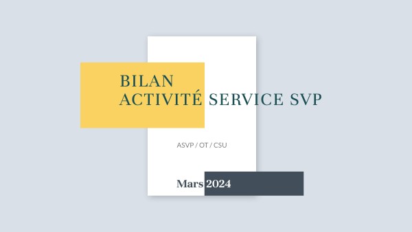 Bilan Activité Mars 2024 | Genially