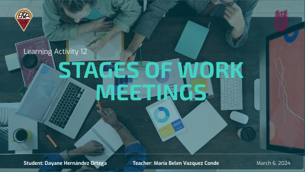 Learning Activity 12. Stages of Work Meetings | Genially
