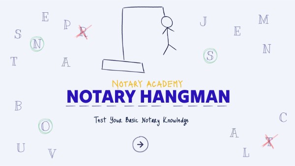 NOTARY HANGMAN GAME | Genially