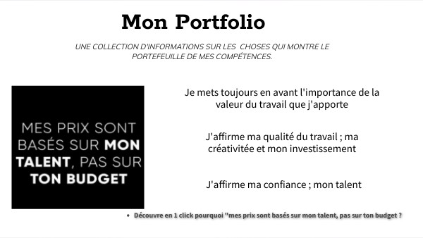 Portfolio design numérique | Genially