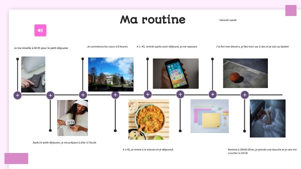 Ma routine | Genially