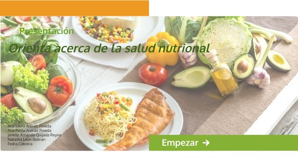 Presentación orientación nutricional | Genially