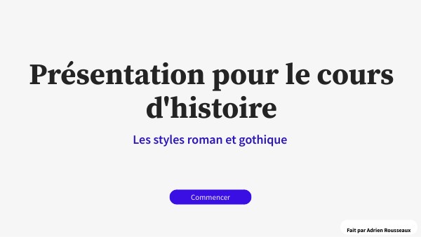 les styles roman et gothique | Genially