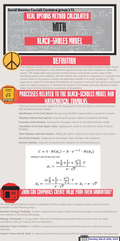 Real options method calculated whit black-sholes model David Caucali