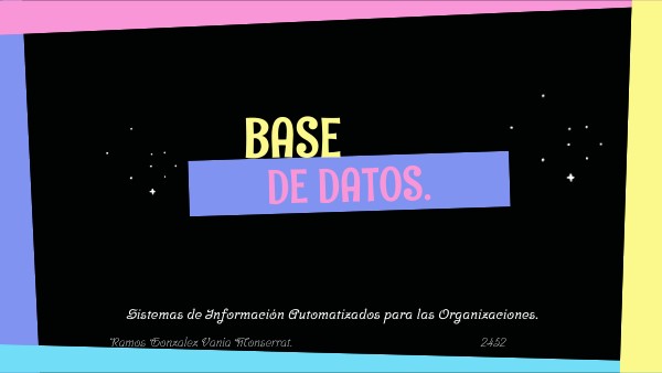 BASE DE DATOS | Genially