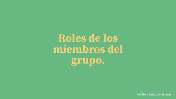 Roles de grupo | Genially