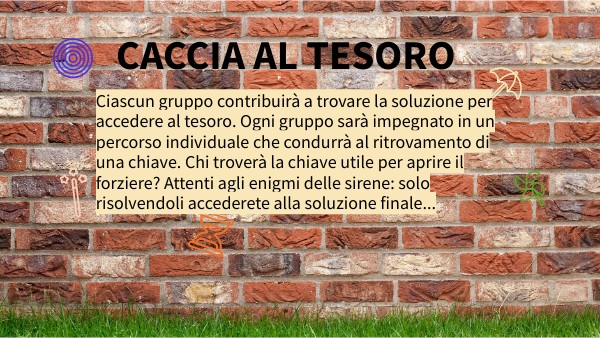 Caccia al tesoro -Gruppo 1 | Genially