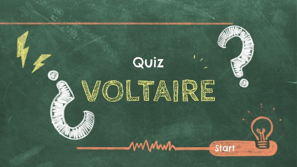 Animated chalkboard quiz Voltaire francese