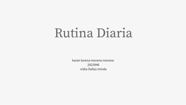 Presentación rutina diaria | Genially