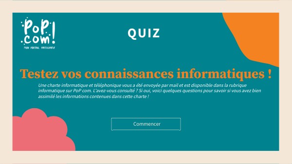 Quiz connaissances informatiques