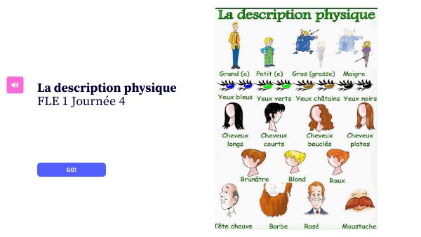 La description physique FLE 1 J4