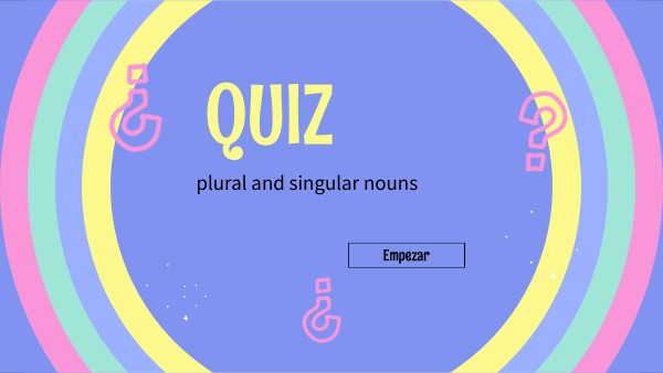 QUIZ plural and singular pronouns | Genially