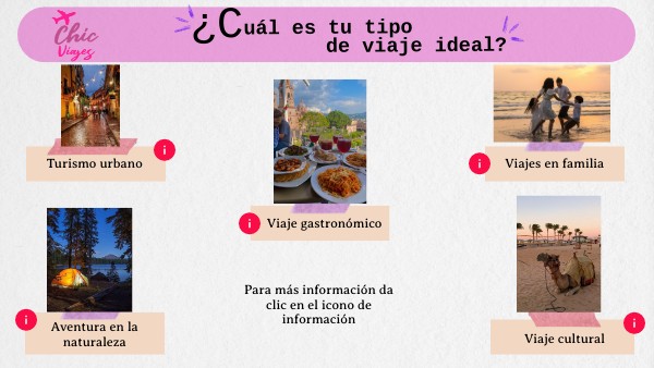 ¿Cuál es tu tipo de viaje ideal?