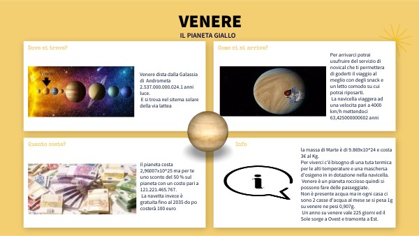 venere il pianeta giallo | Genially
