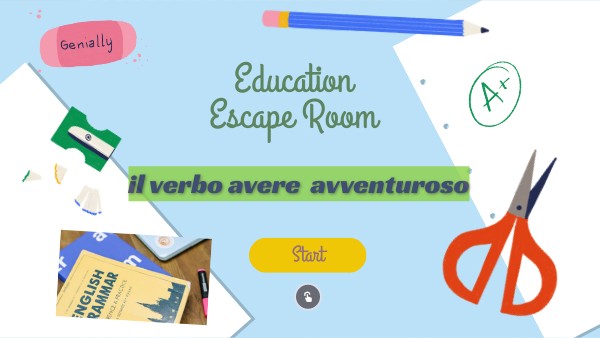 Escape Room Educativo verbo avere | Genially