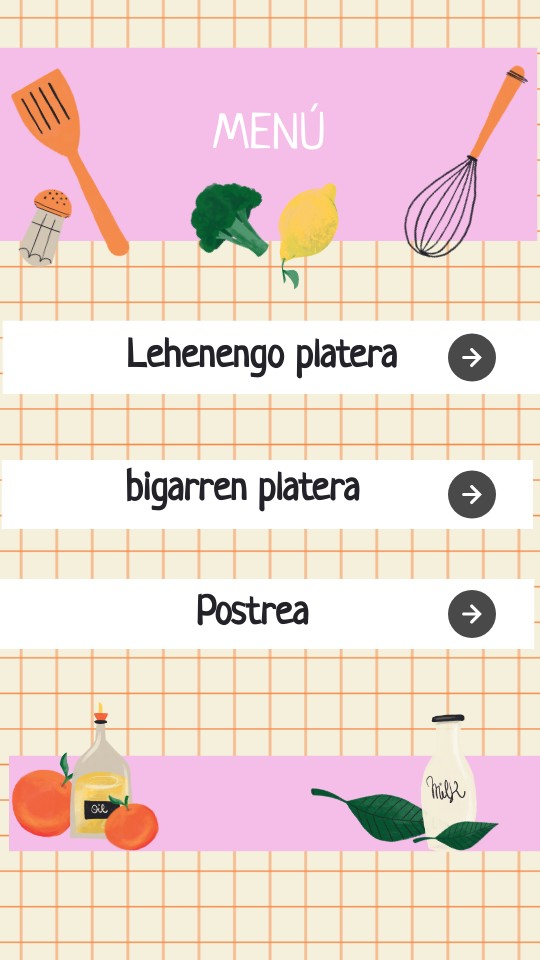 MENÚ SEMANAL MÓVIL | Genially