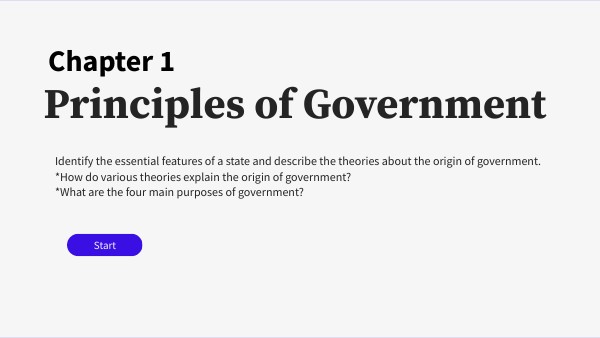 Principles of Government