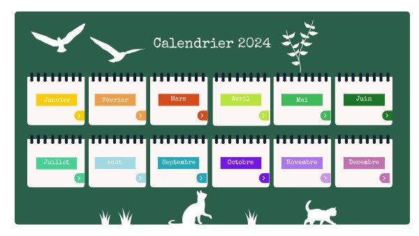 Calendrier année 2024 | Genially